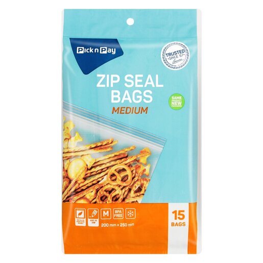 PnP Food Bags Zip Seal Medium 15ea | PnP