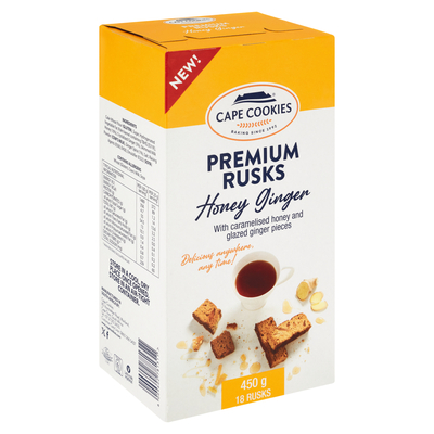 Cape Cookies Honey Ginger Premium Rusks 450g | PnP
