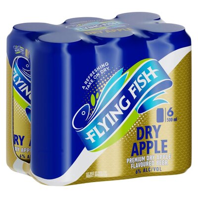 Flying Fish Dry Apple Can 6 x 500ml | PnP