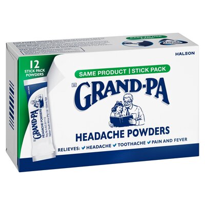 Grand-pa Headache Powder Regular Stick Pack 12s | PnP