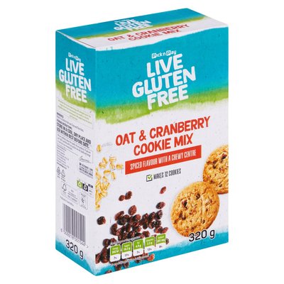 PnP Live Well Gluten Free Oat & Cranberry Cookie Mix 320g | PnP