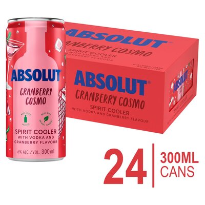 Absolut Cranberry Cosmo Spirit Cooler 24 x 300ml | PnP