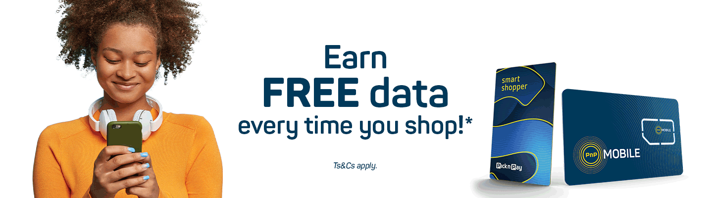 Earn Free Data with PnP Mobile when you shop at Pick n Pay! | PnP