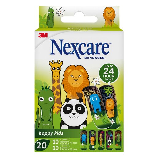 Nexcare Happy Kids Animal Plasters 20 Pack | PnP
