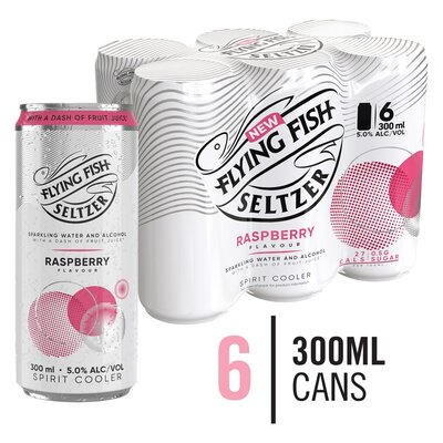 Flying Fish Seltzer Raspberry Can 6 x 300ml | PnP