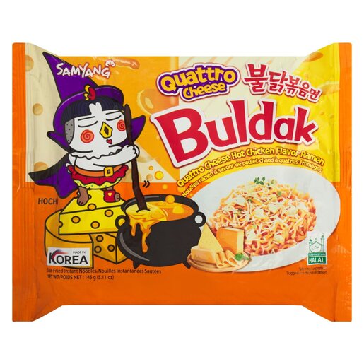 Samyang Buldak Quattro Cheese Hot Chicken Flavour Ramen Noodles 145g | PnP