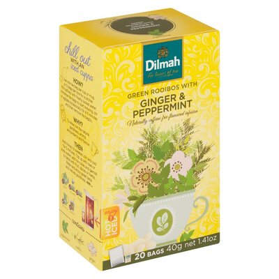 Dilmah Green Rooibos With Ginger & Peppermint Tea Bags 20 Pack | Smart ...