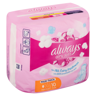 Always Maxi Cotton Normal Pads 10 Pack | PnP