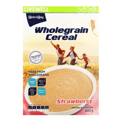 PnP Live Well Wholegrain Strawberry Flavoured Cereal 500g | PnP