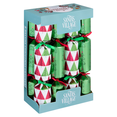 Santa's Village Assorted Metalised Christmas Crackers 8 Pack | PnP