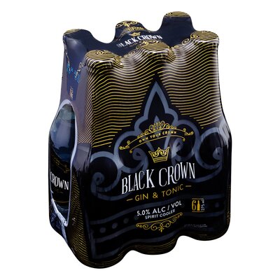 Black Crown Gin & Tonic 275ml x 6 | PnP