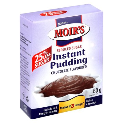Moir's Instant Pudding Choc Reduced Sugar 80g | PnP
