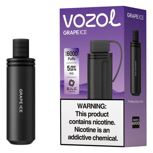 Vozol Grape Ice 5% Gear S Prefilled Pod 6000 Puffs | PnP