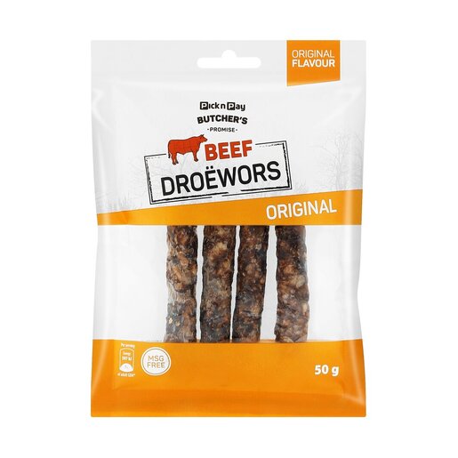 PnP Beef Droëwors 50g - Avg Weight 1.3kg x 15 | PnP