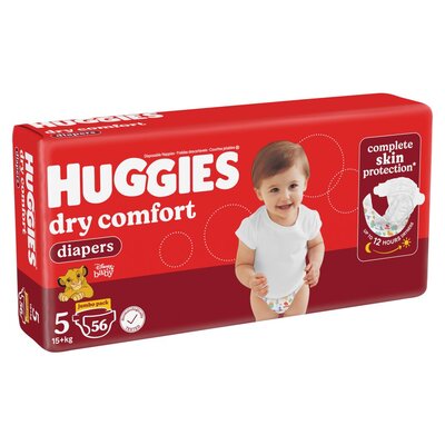 Huggies Dry Comfort Size 5 Jumbo Pack 56 Nappies | Smart Price Specials ...
