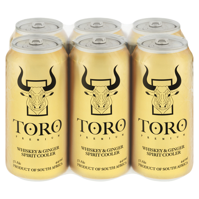Toro Premium Whiskey & Ginger Spirit Cooler 6 x 440ml | PnP