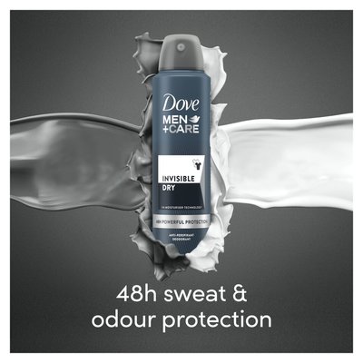 Dove Men + Care Invisible Dry Antiperspirant Deodorant Body Spray 150ml ...