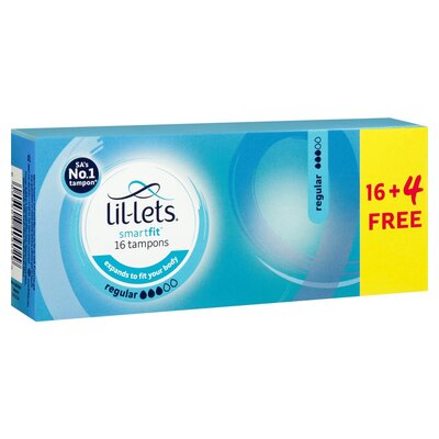 Lil-lets Tampon Regular Non-Applicator Light-Med 20ea | PnP