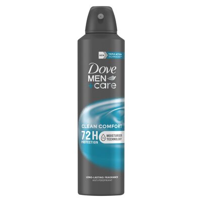 Dove Men + Care Clean Comfort Antiperspirant Deodorant Body Spray 150ml ...
