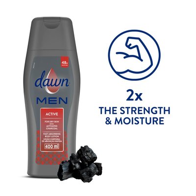 Dawn Men Active Fast Absorbing Body Lotion for Dry Skin 400ml | PnP