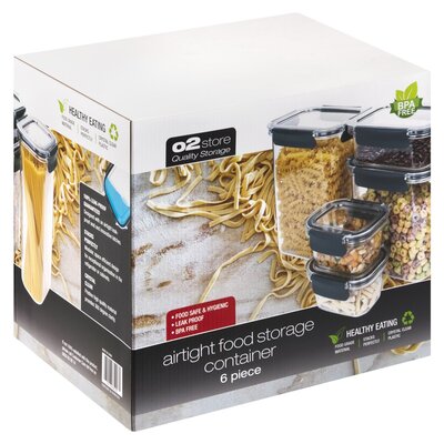O2 Airtight Food Containers 6 Piece | PnP