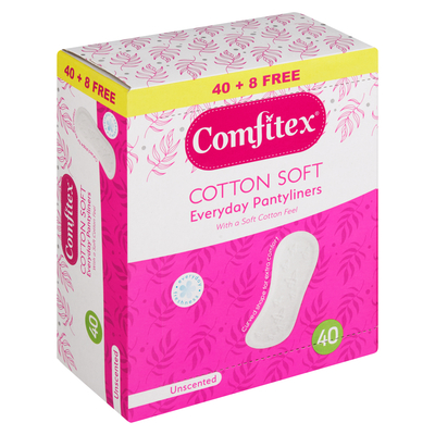 Comfitex Unscented Regular Pantyliners 40 Pack | Smart Price Specials ...