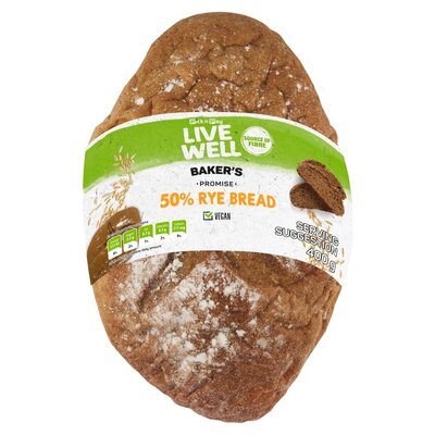 PnP Live Well Vegan 50% Rye Bread 400g | PnP