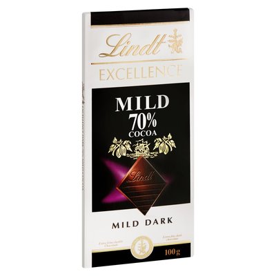 Lindt Excellence 70% Cocoa Mild Dark Chocolate Slab 100g | PnP