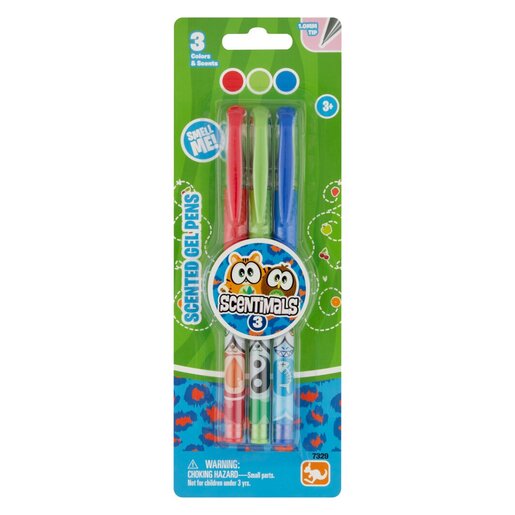 Scentimals 3 Pack Scented Gel Pen With Grip | PnP