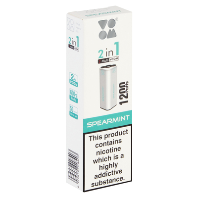 Voom Spearmint 1200 Puffs 50mg 2 In 1 Multi Voom | PnP