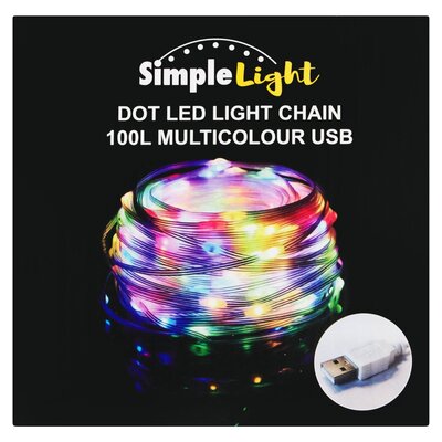 Simple Light 100 Led Bulb Multi Colour Light Chain | Smart Price ...