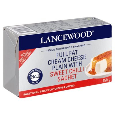 Lancewood Full Fat Cream Cheese Plain With Sweet Chilli 250g | PnP