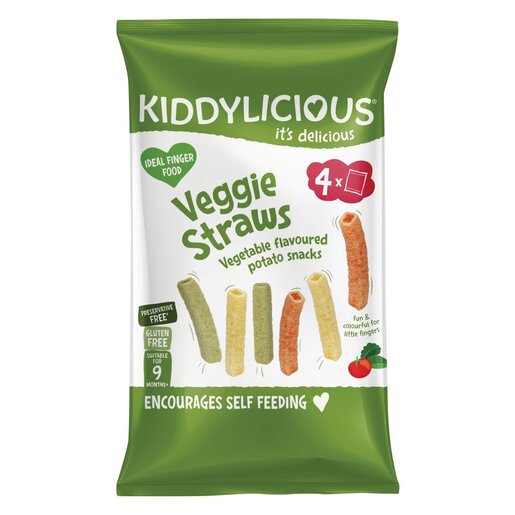 Kiddylicious Veggie Straws Multipack 4x 12g | PnP