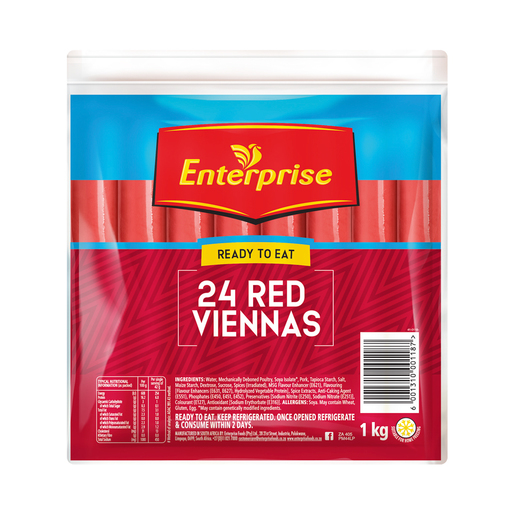 Enterprise Long Red Viennas 1kg | PnP