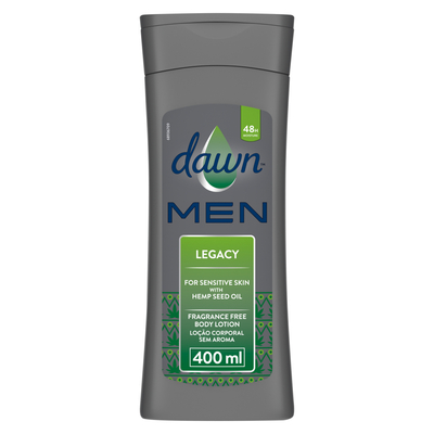 Dawn Men Legacy Fragrance Free Body Lotion for Sensitive Skin 400ml | PnP