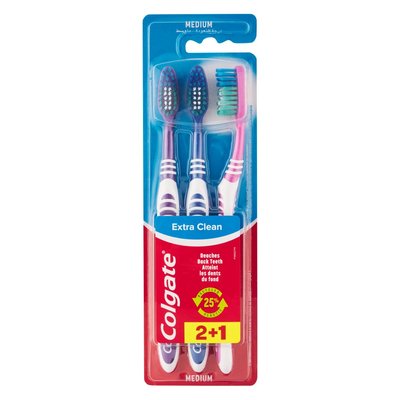 Colgate Extra Clean Medium Toothbrush 3 Pack | Smart Price Specials ...