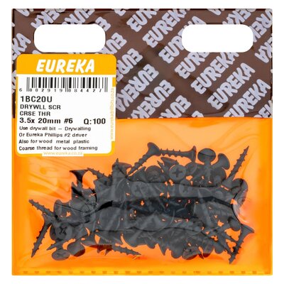 Eureka Drywall Screw Coarse Thread 3.5 x 20mm 100 Pack | Smart Price ...