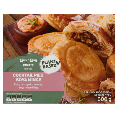 PnP Plant Based Cocktail Pies with Savoury Soya Mince Filling 600g x 13 ...