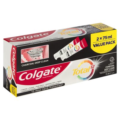 Colgate Total Charcoal Twinpack 2 x 75ml | PnP