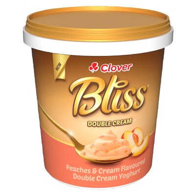 Clover Bliss Peaches & Cream Double Cream Yoghurt 1kg | PnP