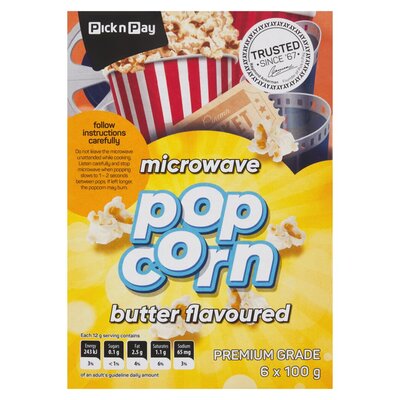 PnP Micro Popcorn Butter 100g 6ea | Smart Price Specials | PnP Home