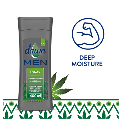 Dawn Men Legacy Fragrance Free Body Lotion for Sensitive Skin 400ml | PnP