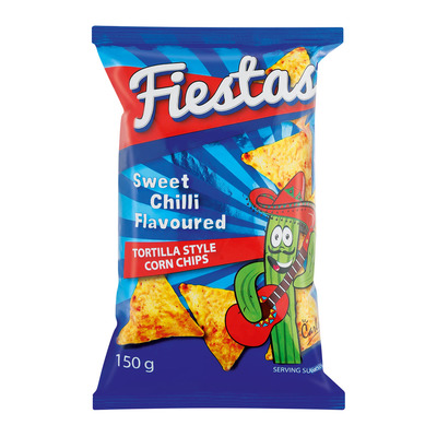 Fiestas Sweet Chilli Flavoured Tortilla Style Corn Chips 150g x 864 | PnP
