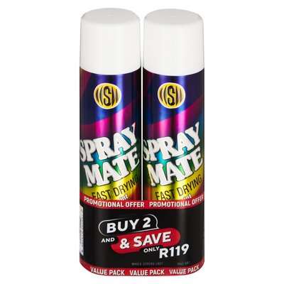 Spraymate White Gloss 2 Pack 250ml | PnP