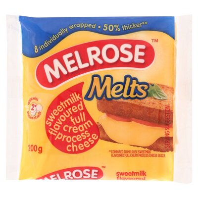 Melrose Melts Processed Cheddar Slices 200g | PnP