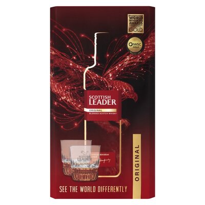 Scottish Leader Whisky 750ml + 2 Glasses Gift Pack | PnP