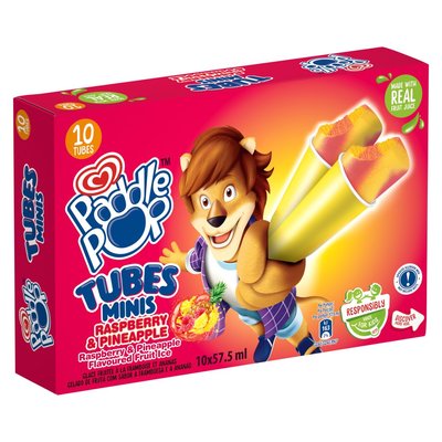 Ola Paddlepop Pineapple & Raspberry Flavoured Fruit Ice Tube Multi-Pack ...
