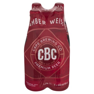 CBC Amber Weiss Craft Beer 4 x 440ml | PnP