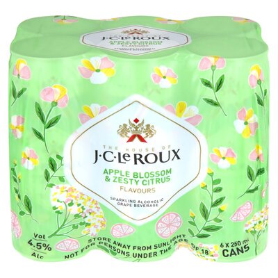 JC Le Roux Apple Blossom & Zesty Can 6 x 250ml | PnP