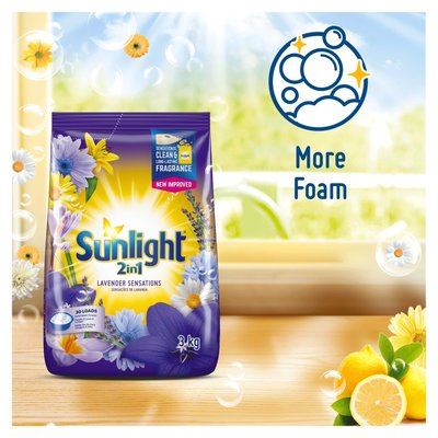 Sunlight Lavender Sensations 2in1 Hand Washing Powder Detergent 3kg | PnP